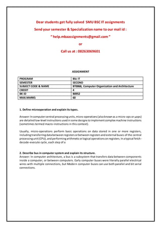 Bt0068 computer organization and architecture | DOCX | Operating ...