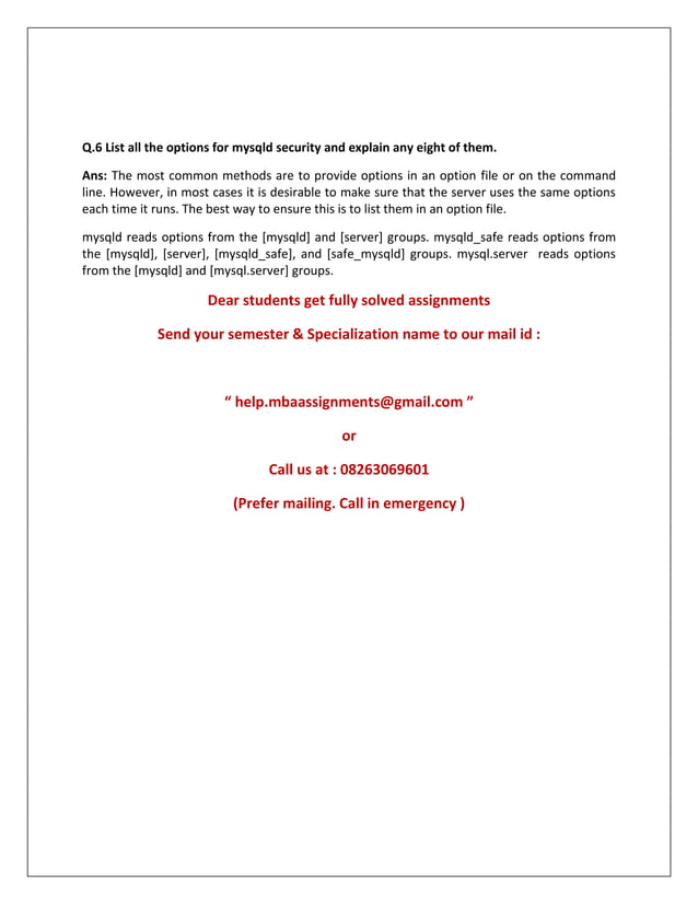 Bt0075 rdbms and mysql | DOCX | Databases | Computer Software and Applications