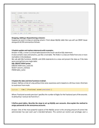 Bt0075, rdbms and my sql | PDF