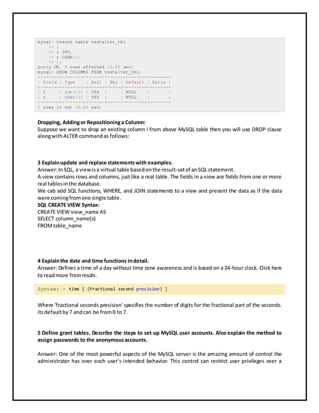 Bt0075, rdbms and my sql | PDF