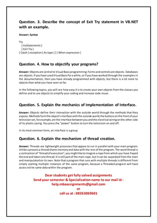 Bt0082 visual basic | DOCX