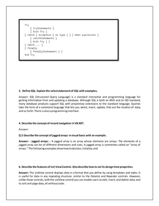 Bt0082, visual basic | DOCX | Databases | Computer Software and Applications