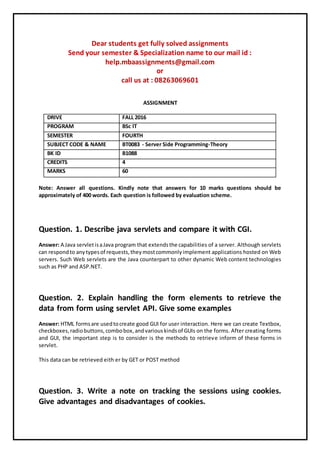 Bt0083 server side programming-theory | DOCX