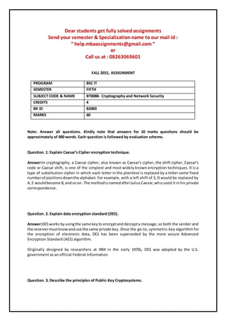 Bt0088 cryptography and network security | DOCX | Information and ...