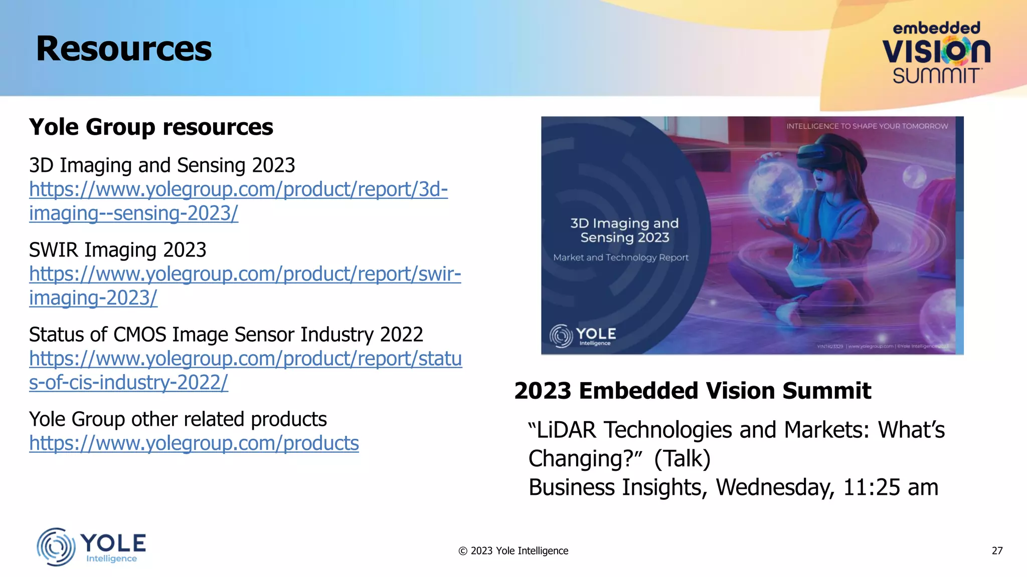 “3D Sensing: Market and Industry Update,” a Presentation from the Yole Group | PDF | 3-D ...