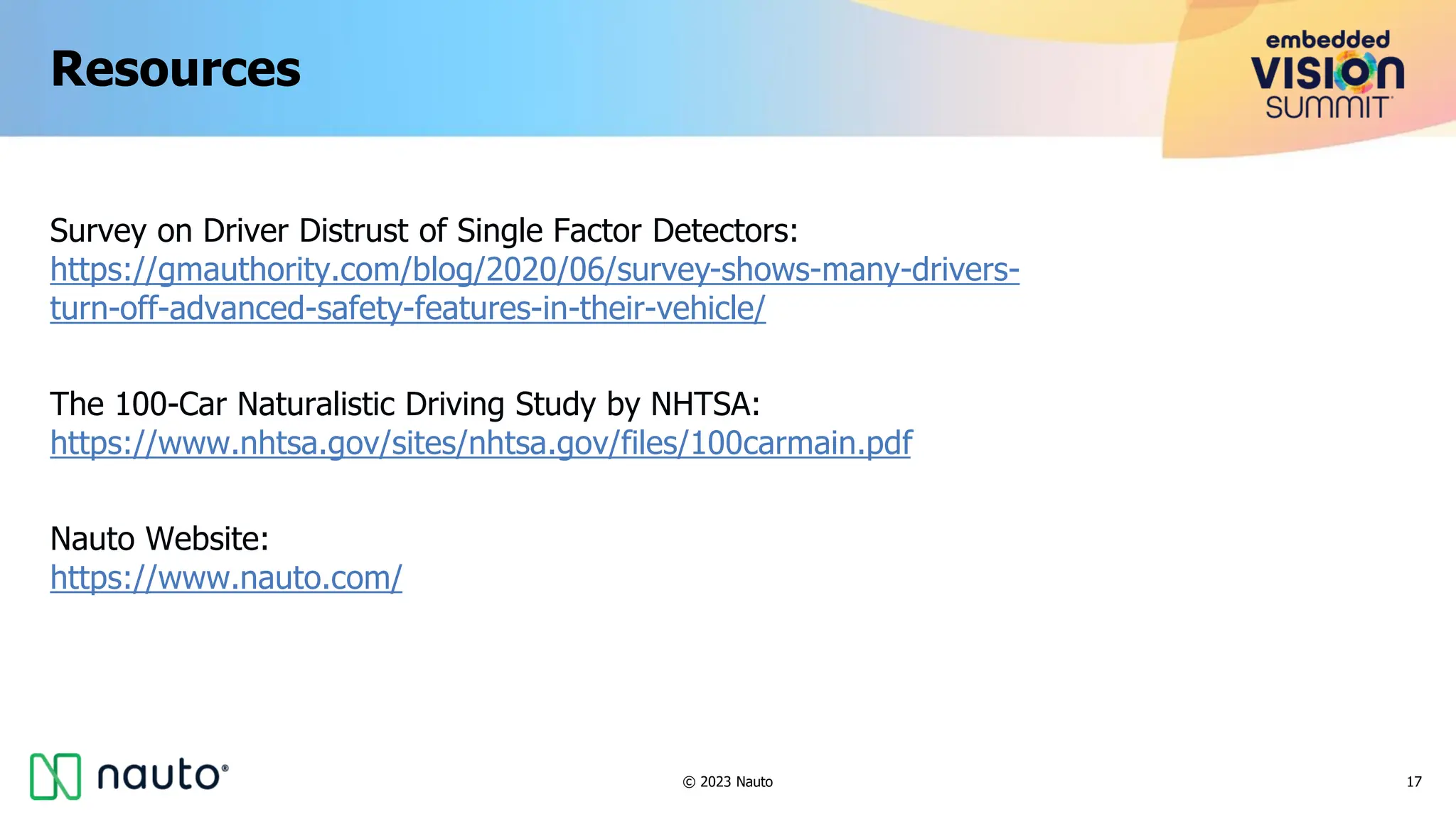 “Tracking and Fusing Diverse Risk Factors to Drive a SAFER Future,” a Presentation from Nauto | PPT