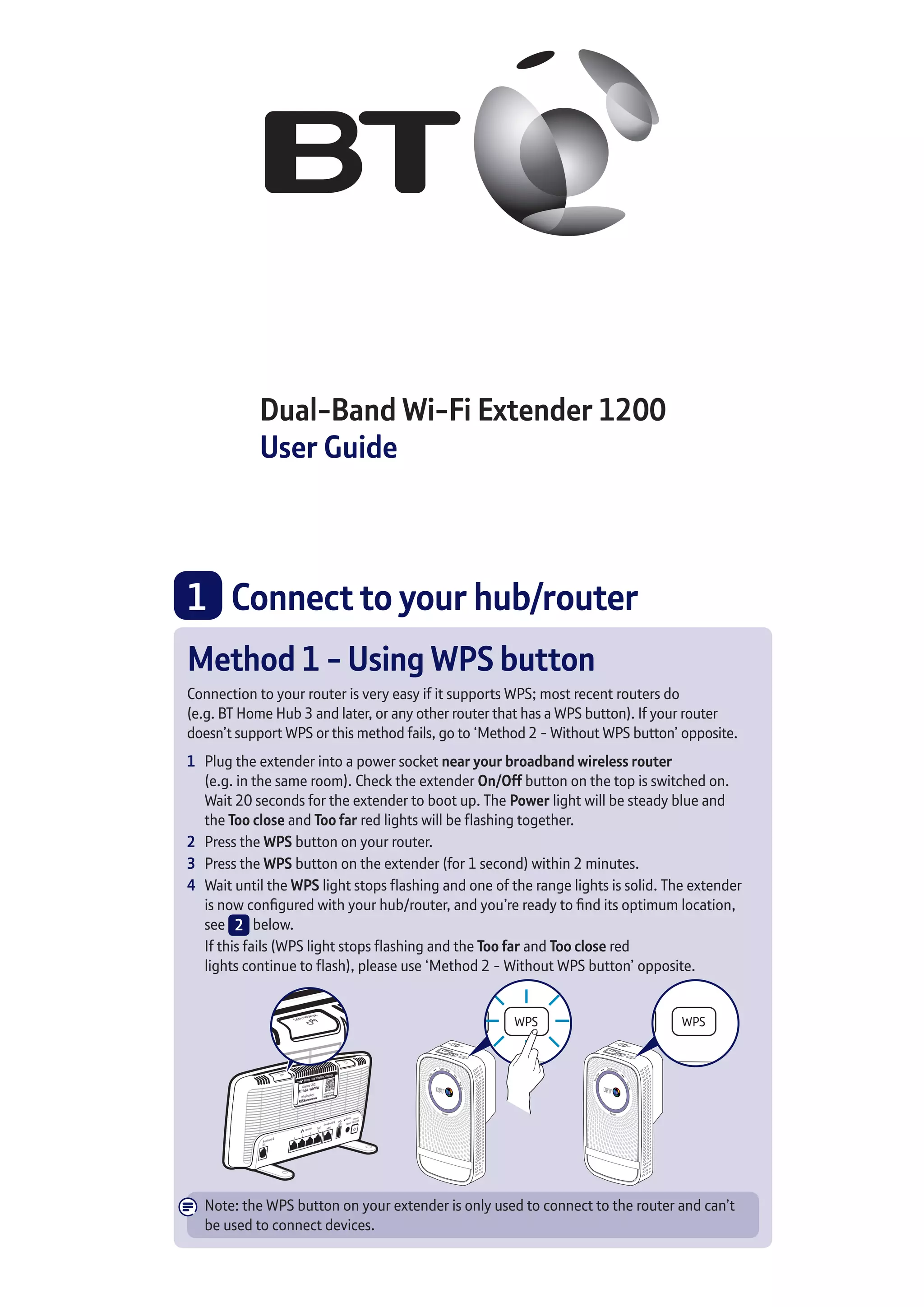 BT 11ac Dual-Band Wi-Fi Extender 1200 | PDF
