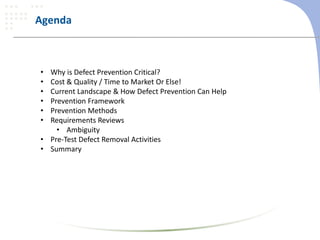 Develop a Defect Prevention Strategy—or Else! | PPT