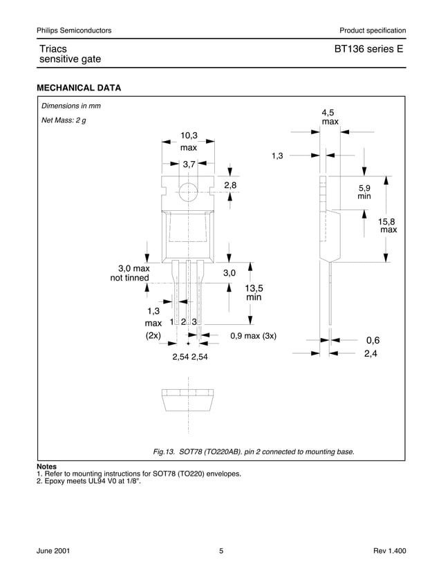 Bt136 datasheet