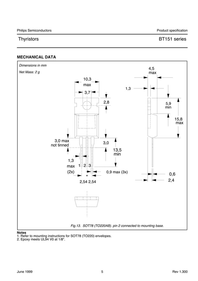 Bt151 datasheet | PDF