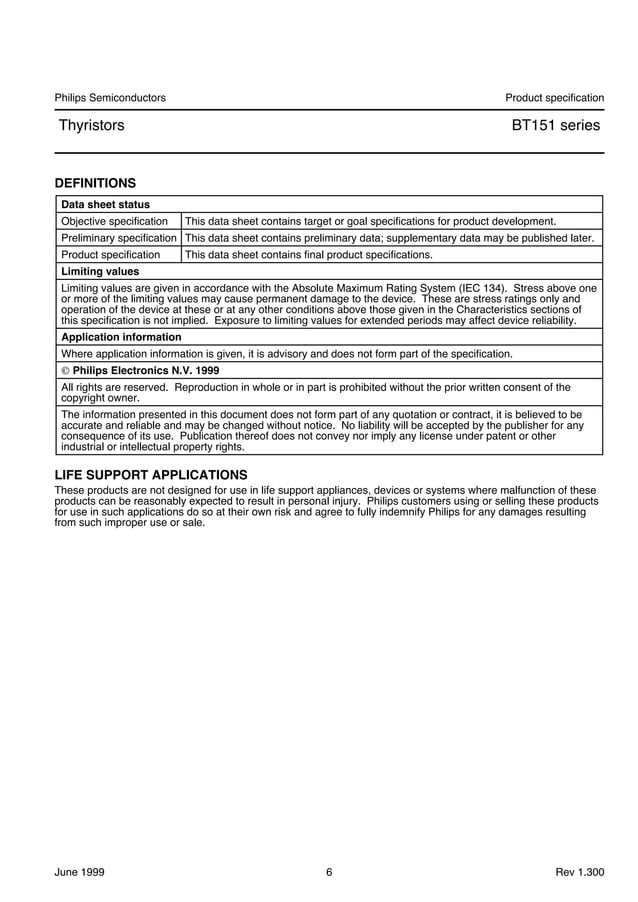 Bt151 datasheet | PDF