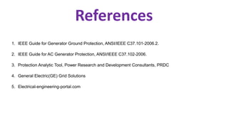 Generator Protection for Differential and Over Current Relay | PPTX