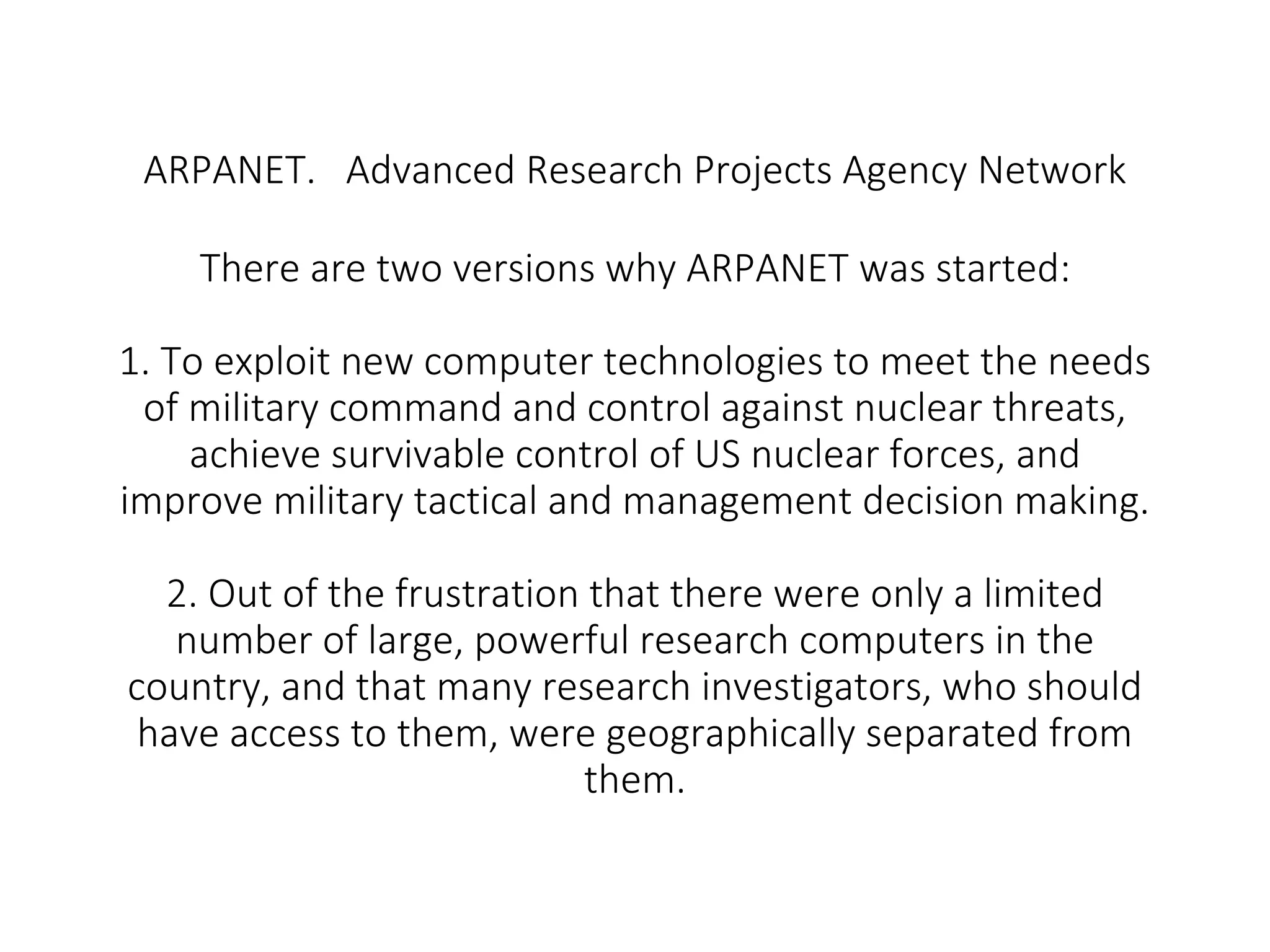 The First Internet Message was sent on 29 Oct 1969. However . . . | PPT