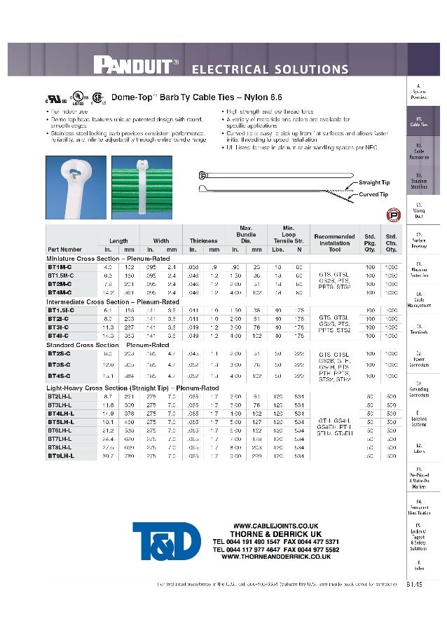 Panduit Dome-Top Barb Ty Cable Ties (Nylon 6.6)