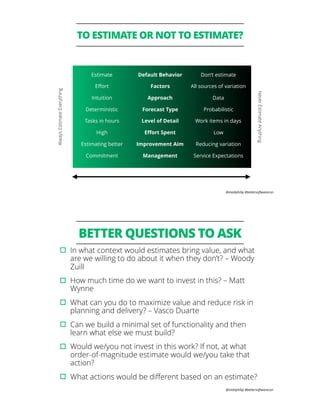 To Estimate or Not to Estimate, is that the Question? | PDF