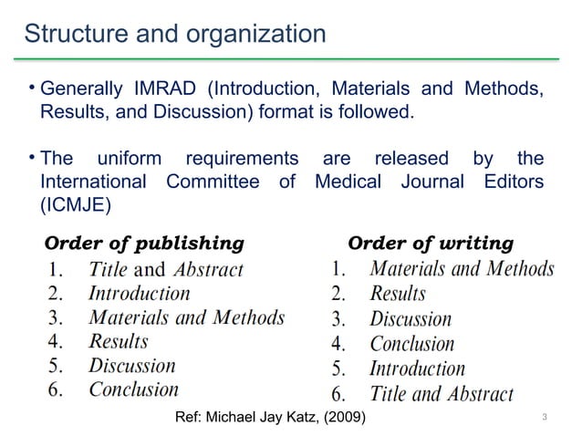 Organizarion of research documents into different sections | PPT