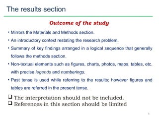 Organizarion of research documents into different sections | PPTX