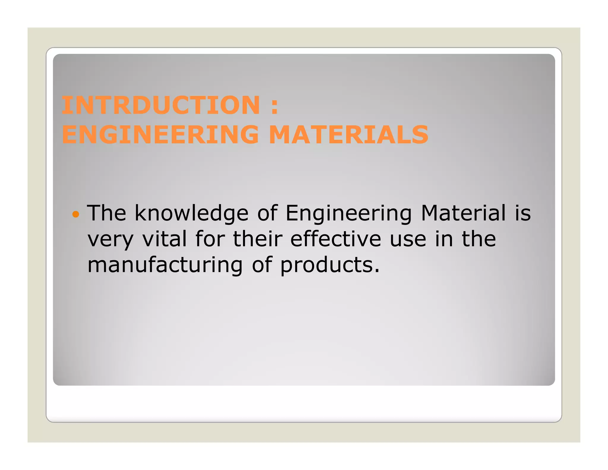 introduction to engineering materials | PDF