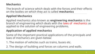 BT204 Engineering Mechanics RGPV 1st year | PPTX
