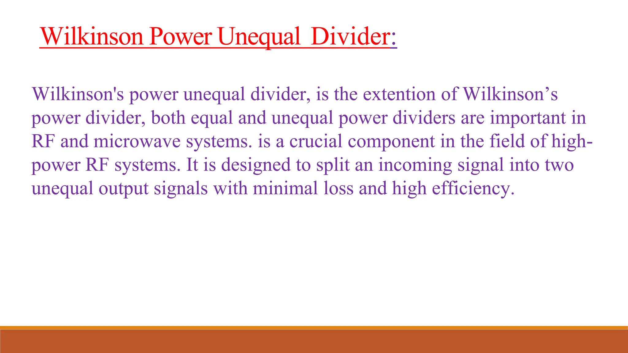 BT21ECE101A Wilkinson power divider,.pptx