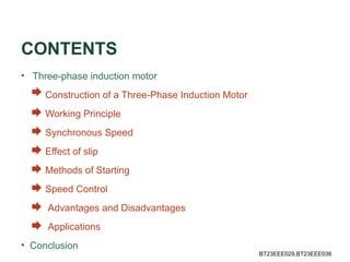 induction motor presentation - electrical machines | PPTX