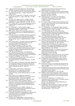 A Review on Two-Temperature Thermoelasticity | PDF
