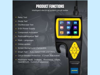 Bt280 AUTOOL Power Circuit Probe Kit, 9-30V Automotive Electrical ...