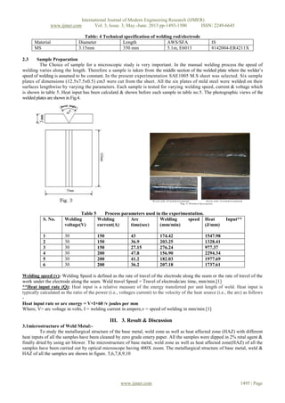 Study on Effect of Manual Metal Arc Welding Process Parameters on Width ...