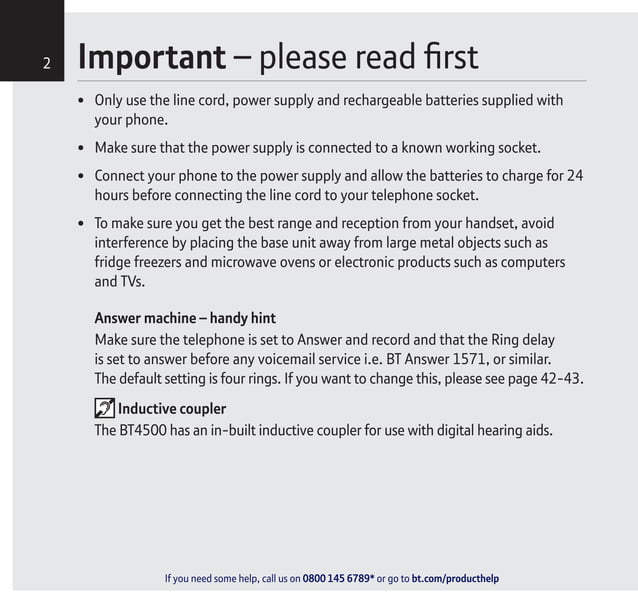 BT 4500 Big Button Digital Cordless Phone | PDF | Smartphones ...