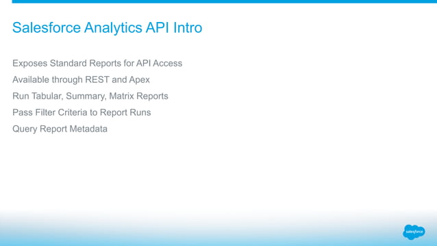 Create a Physical Dashboard with the Salesforce Analytics API | PPT