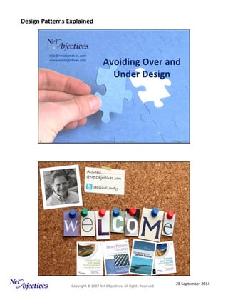 Avoiding Over Design and Under Design | PDF