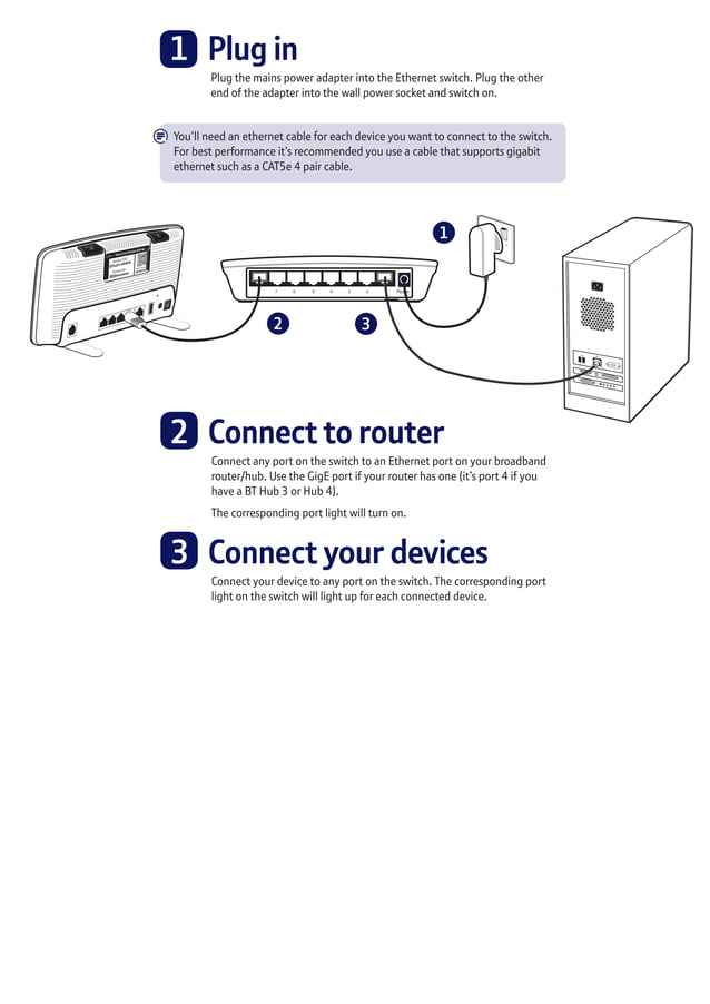 BT 8-Port Gigabit Ethernet Switch User Guide | PDF