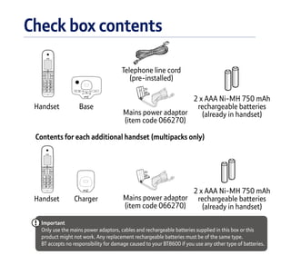 BT 8600 Digital Cordless Telephones User Guide | PDF