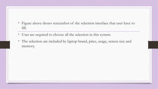 Laptop Selection System | PPTX