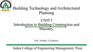 Unit-1 introduction to building construction | PPTX