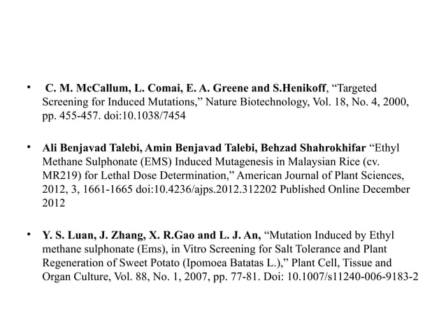 study of chemical mutagenesis in Rice – invitro | PPTX