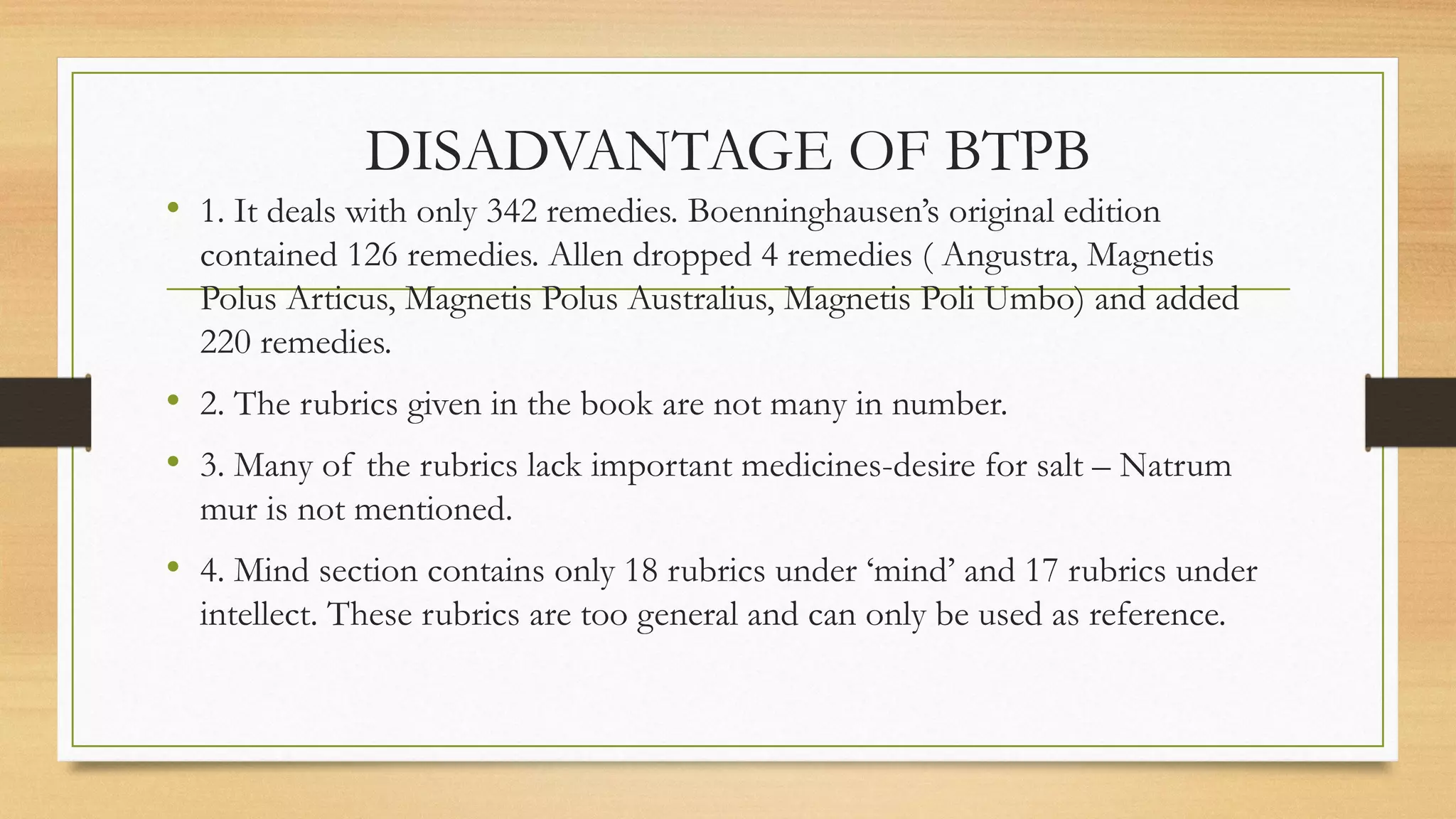 Btbp repertory | PDF