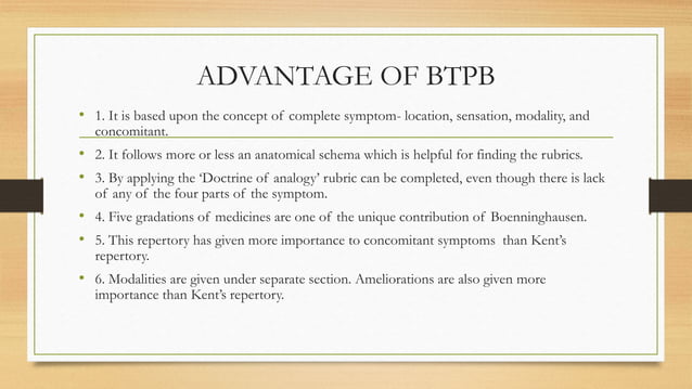 Btbp repertory | PDF | Physical Therapy | Wellness