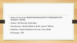 Btbp repertory | PPT