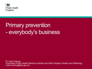 Primary Prevention - everybody's business | PPTX