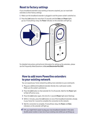 BT Broadband Extender Flex 1000 Kit User Guide | PDF