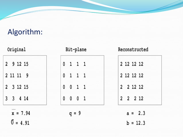 Block Truncation Coding | PPT