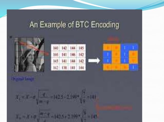 Block Truncation Coding | PPT