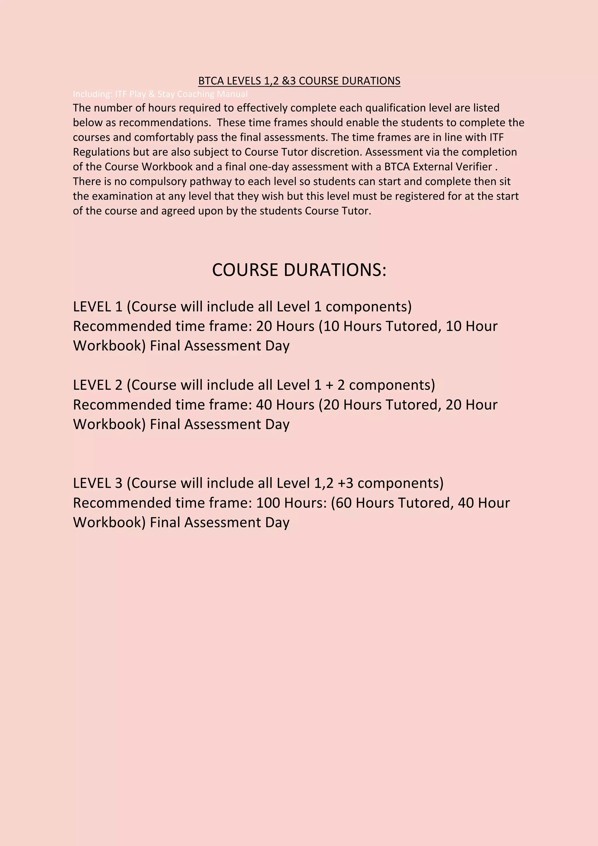 BTCA Coach Education Combined Manual | PDF