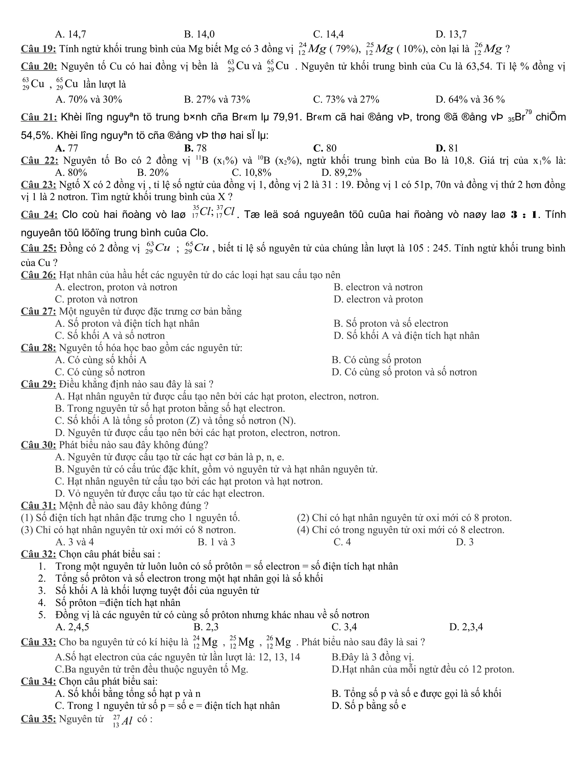 Bt chuong cau tao nguyen tu | DOC