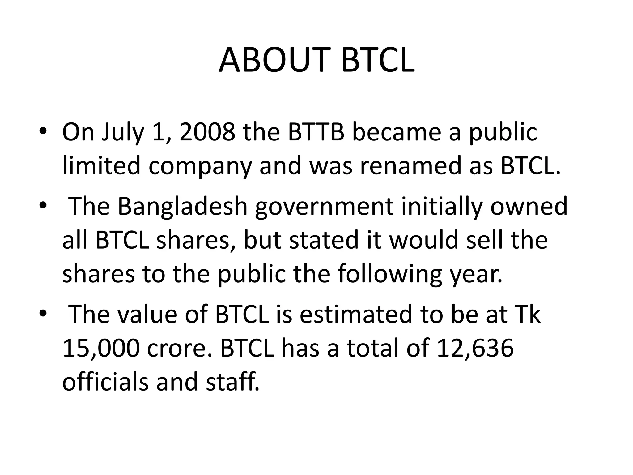 Btcl | PPTX