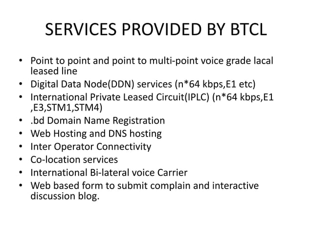 Btcl | PPT