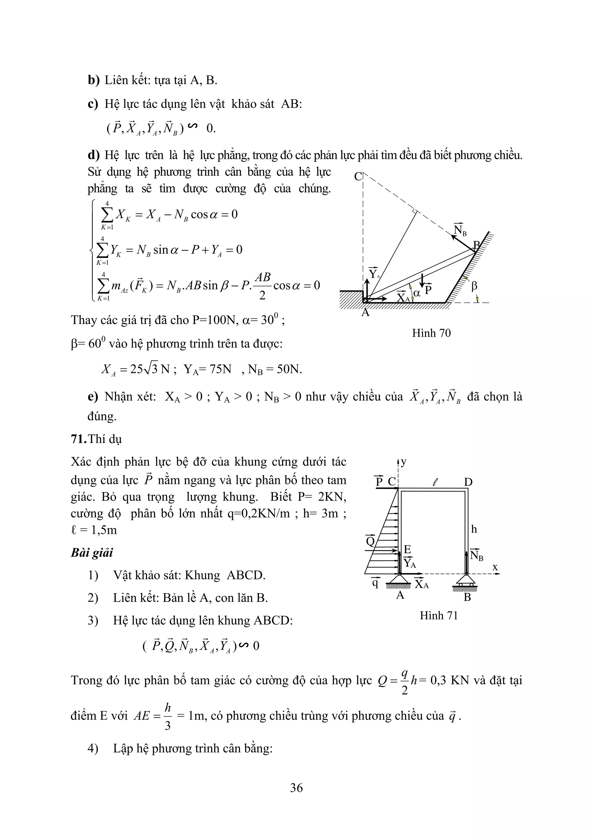 Bài tập Cơ lý thuyet 1 | PDF