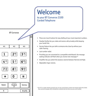 Bt converse 2100 user guide | PDF