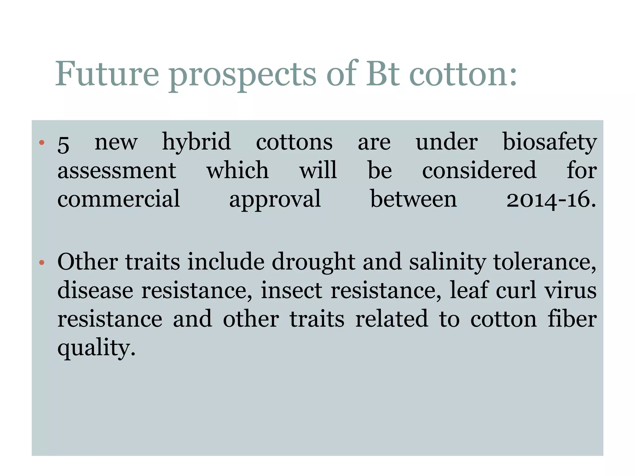 Bt cotton | PPTX
